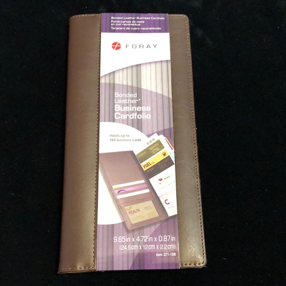 Foray | Office | Bonded Leather Business Cardfolio By Foray Collection ...